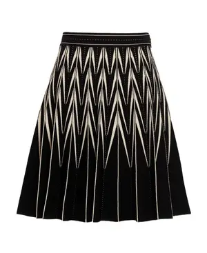 Alexander McQueen Pleated Mini Skirt With Zig-zag Weave