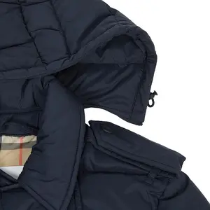 Burberry Long-sleeved Down Jacket With Hood And Belt