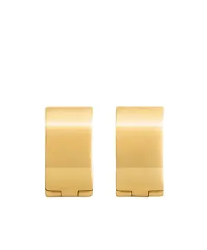 TOTEME Signature Embossed Hoop Earrings - Yellow