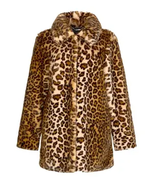 Liu Jo Leopard Print Faux Fur Coat