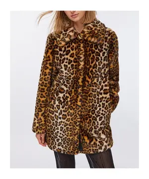 Liu Jo Leopard Print Faux Fur Coat