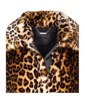 Liu Jo Leopard Print Faux Fur Coat