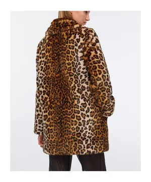 Liu Jo Leopard Print Faux Fur Coat