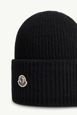 Moncler Wool Beanie - Black
