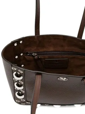 Valentino Garavani Vlogo Plaque Eyelet Detailed Shoulder Bag
