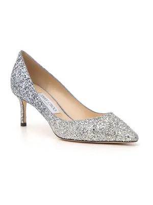 JIMMY CHOO Romy 60 Pointed Glitter Heels