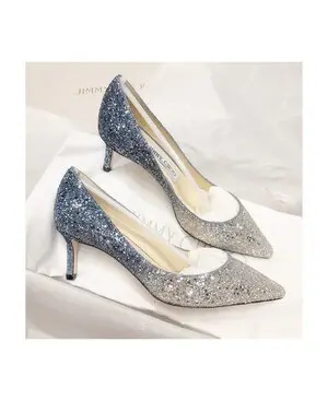 JIMMY CHOO Romy 60 Pointed Glitter Heels
