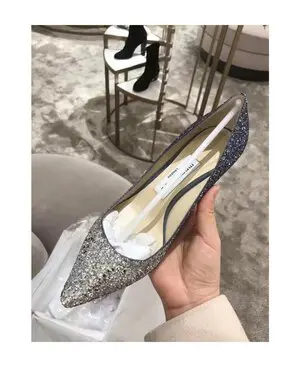 JIMMY CHOO Romy 60 Pointed Glitter Heels