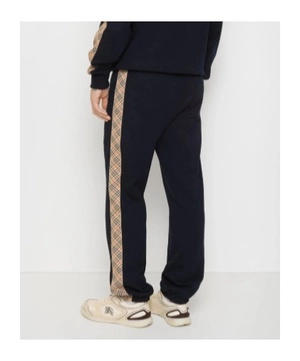 Burberry Check-band Tack Trousers - Navy Blue