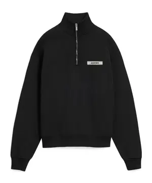 Jacquemus Le Camionneur Half-zip Sweatshirt - Black