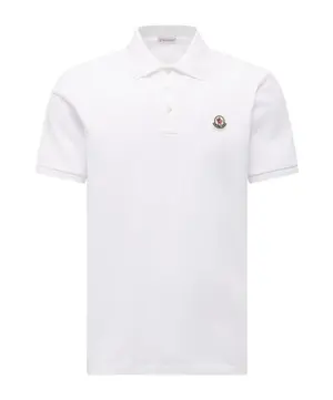 Men's Moncler White Polos
