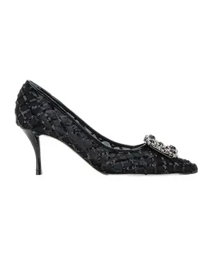 ROGER VIVIER Embellished Slip-on Pumps - Black