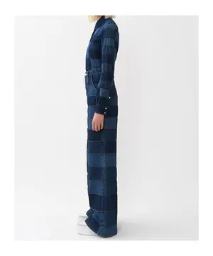 Chloé Patchwork Wide-leg Jeans - Blue