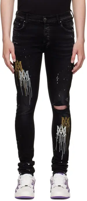 Amiri Paint Splatter Skinny Jeans