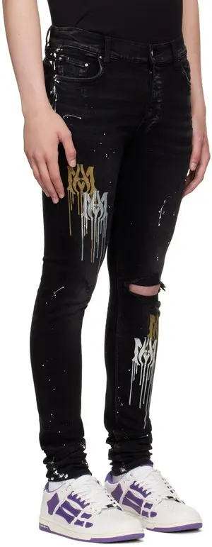 Amiri Paint Splatter Skinny Jeans