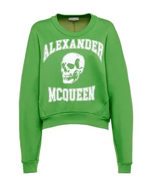 Alexander McQueen Varsity Skull Crewneck Sweatshirt