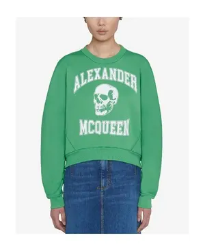 Alexander McQueen Varsity Skull Crewneck Sweatshirt