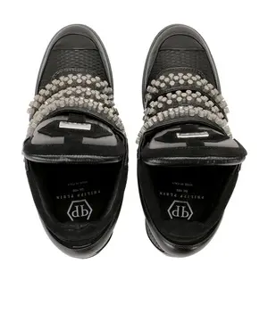 Philipp Plein Logo High-top Sneakers With Studded Straps