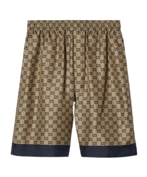 Gucci All-over Gg Monogram Shorts - Blue/beige