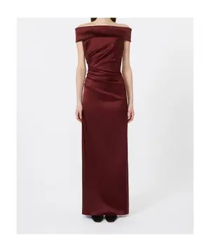 Max Mara Opaco Off-shoulder Maxi Dress