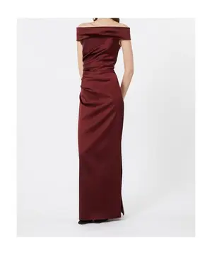 Max Mara Opaco Off-shoulder Maxi Dress