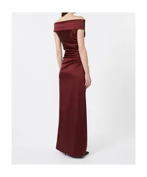 Max Mara Opaco Off-shoulder Maxi Dress
