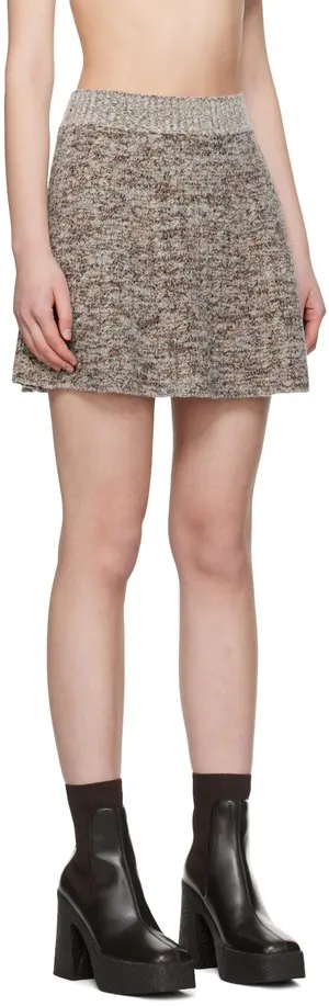 Stella McCartney Ribbed Chunky Knit Mini Skirt
