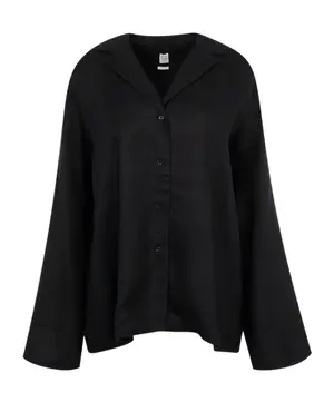 TOTEME Long Sleeve Monogram Flannel Shirt