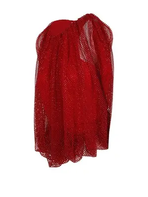 Sportmax Embellished Mesh Tank Top - Red