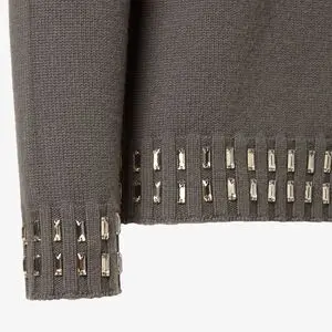 Fendi Embellished Crewneck Knitted Jumper