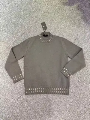 Fendi Embellished Crewneck Knitted Jumper