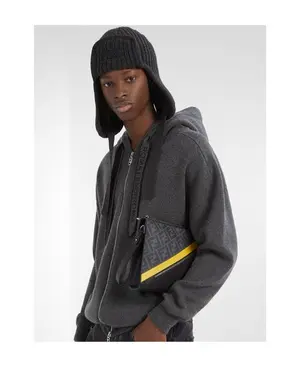 Fendi Ribbed Woolen Beanie Hat With Earflaps And Ties