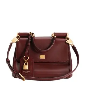 Dolce & Gabbana Medium Sicily Padlock-embellished Leather Handbag