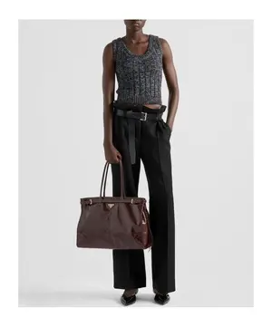 Prada Belted Pleated Trousers