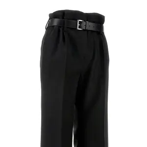 Prada Belted Pleated Trousers
