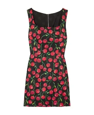 Dolce & Gabbana Cherry Print Sleeveless Mini Dress