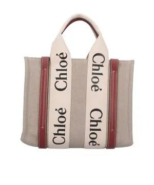 Chloé Woody Small Tote Bag - Nude