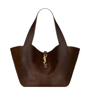 Saint Laurent Le 5 À 7 Bea Tote Bag In Pony Hair Leather - Brown