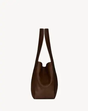 Saint Laurent Le 5 À 7 Bea Tote Bag In Pony Hair Leather - Brown