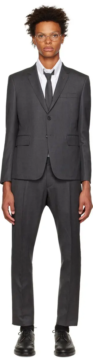 Thom Browne Slim-cut Single-breasted Suit - Grey