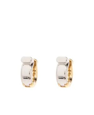FERRAGAMO Logo Hoop Earrings - Yellow