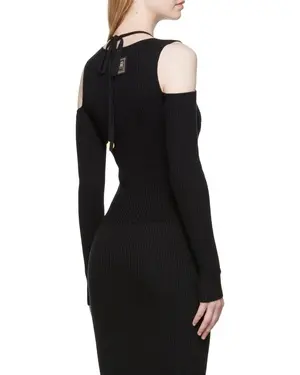 Versace Open-shoulder Knitted Pullover