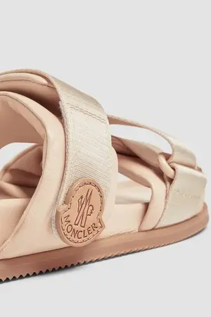 Moncler Logo Patch Slides - Pink