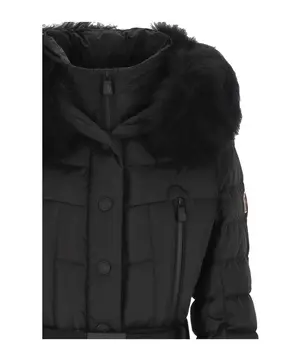 Moncler Beverley Down Jacket With Removable Fur Trim - Black