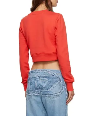 DIESEL® F-slimmy-od Cropped Sweatshirt - Red