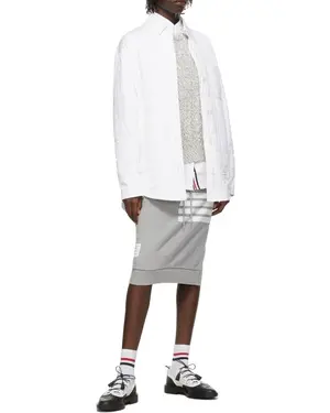 Thom Browne Open Tuck Stitch 4-bar Jumper