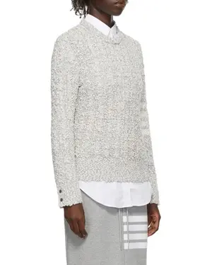 Thom Browne Open Tuck Stitch 4-bar Jumper