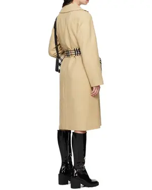 Burberry Long Sleeved Belted Reversible Trench Coat - Flaxen
