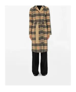 Burberry Long Sleeved Belted Reversible Trench Coat - Flaxen