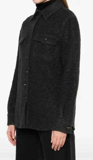 Gabriela Hearst Long Sleeve Textured Shirt Jacket